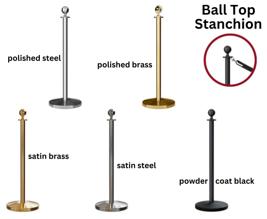 Stanchion with Sloped Base - Red Carpets